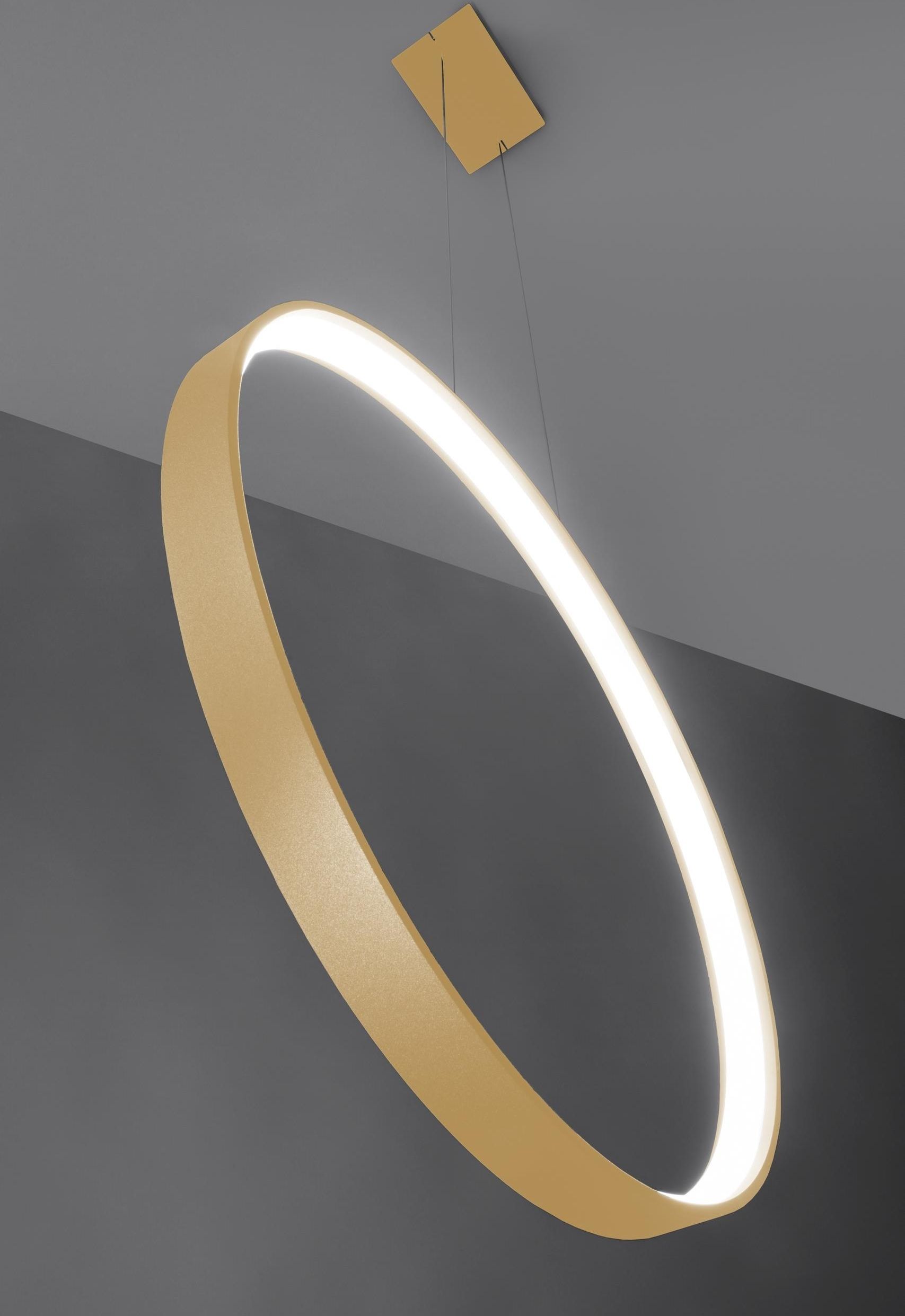 Th Lampa Wisząca Led Złoty Pionowy Okrąg D78 4K Rio (D8436259) - Opinie ...