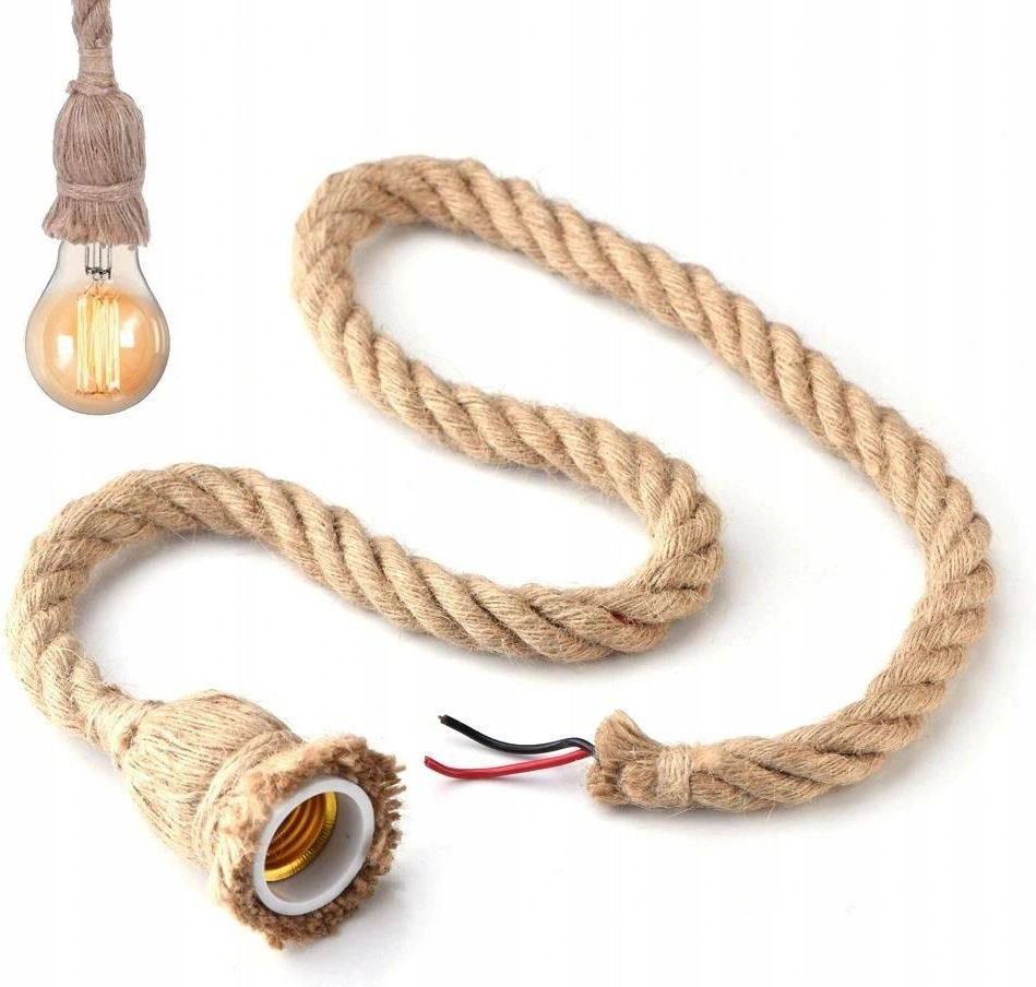 Lampa Lina Sznur Jutowy E27 Loft Led Oprawka 1M (Jya0103002) - Opinie i ...