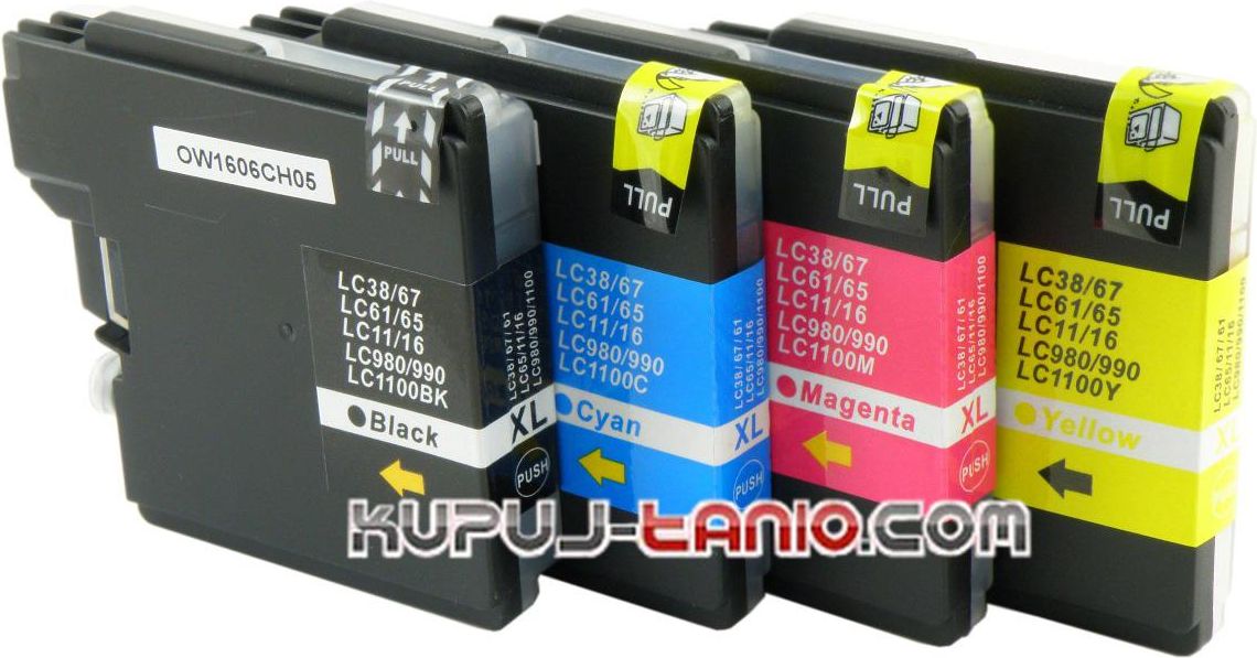 Tusz LC1100 / LC980 tusze Brother (4 szt., BT) tusze Brother DCP-195C ...