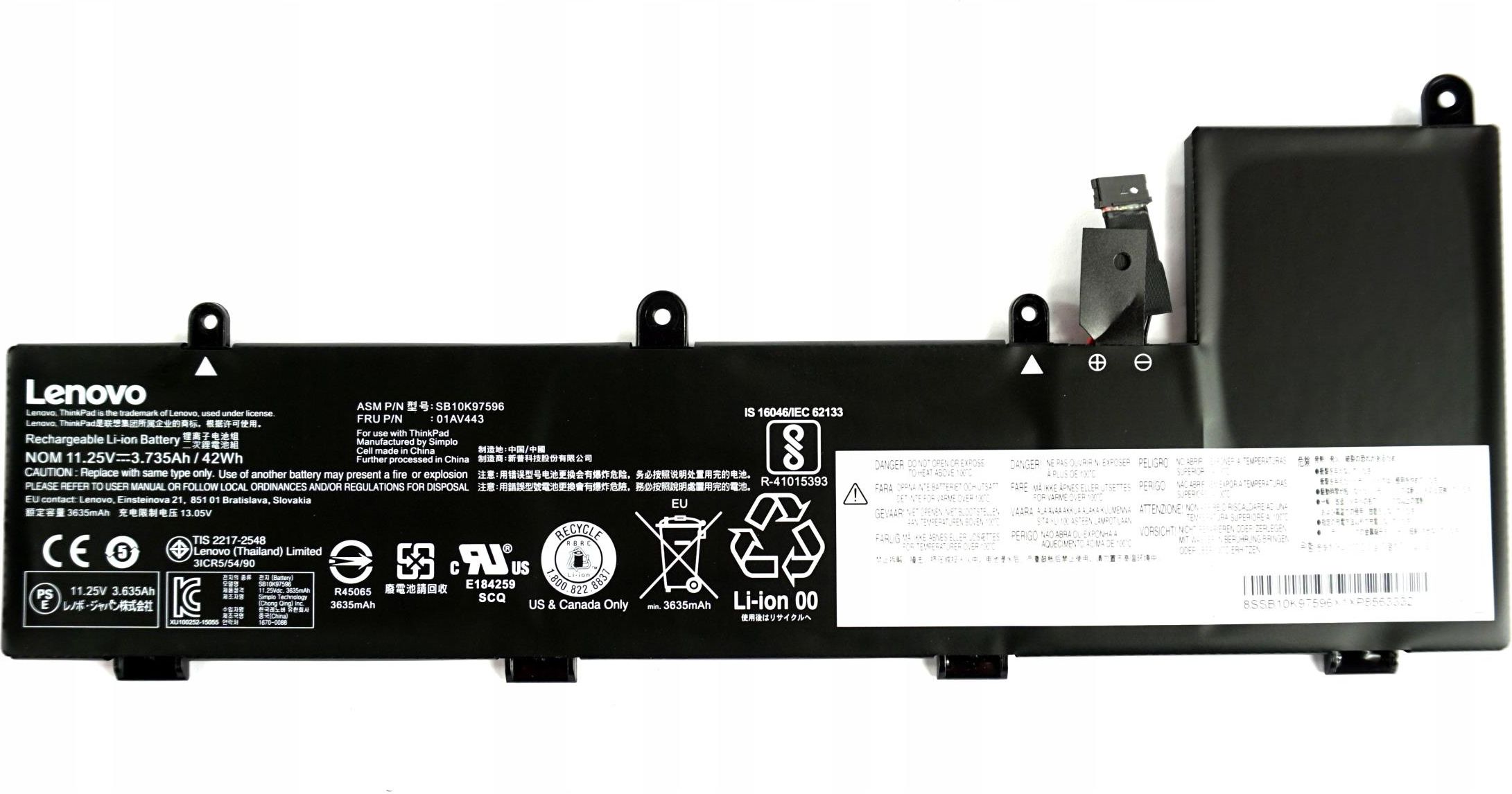 Bateria do laptopa Lenovo Internal 3c 42Wh LiIon SMP (01AV443) - Opinie ...