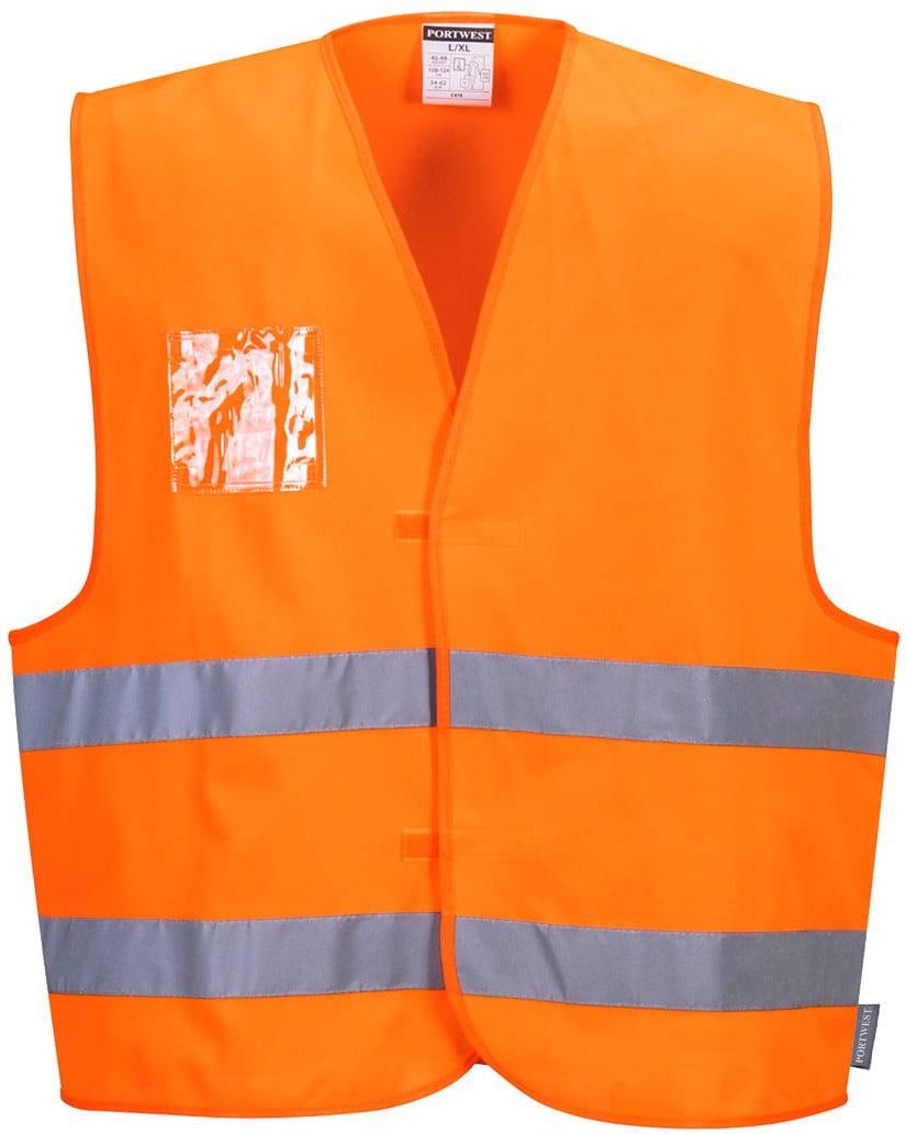 Portwest Kamizelka Ostrzegawcza Z Podwójnym Uchwytem Na Identyfikator Orange L/Xl - Ceny i ...