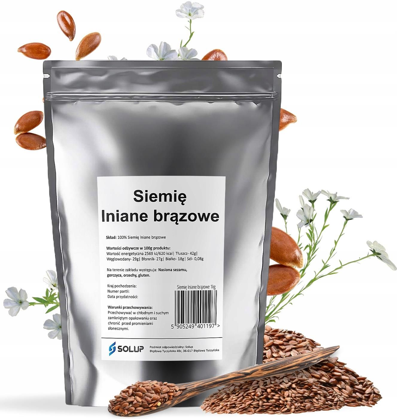 Solup Siemię Lniane Brązowe Ziarno Jakościowe 3kg - Ceny i opinie ...