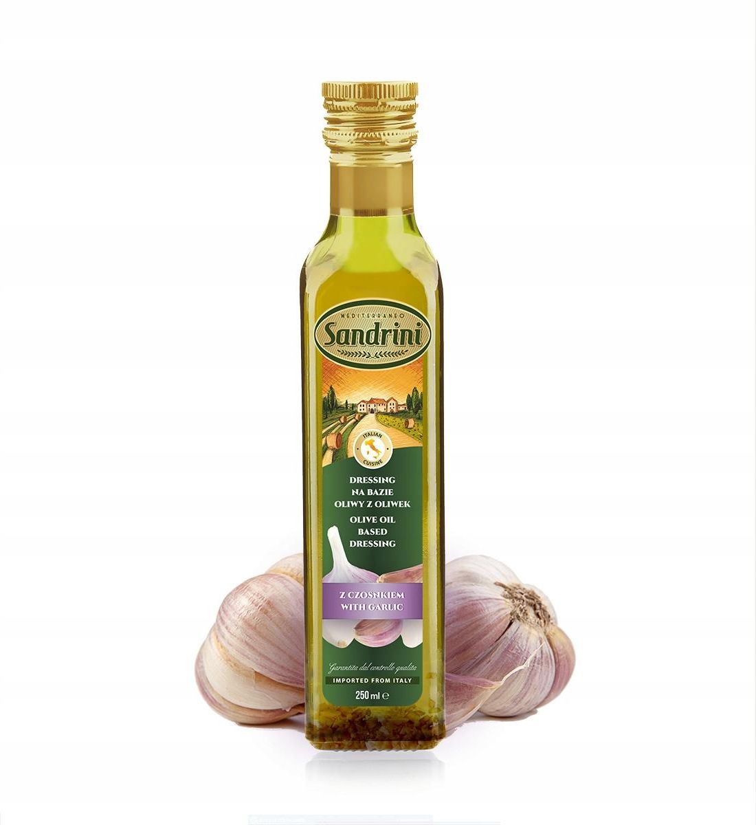 Sandrini Oliwa Z Oliwek Smakowa Czosnkowa 250ml - Ceny i opinie - Ceneo.pl