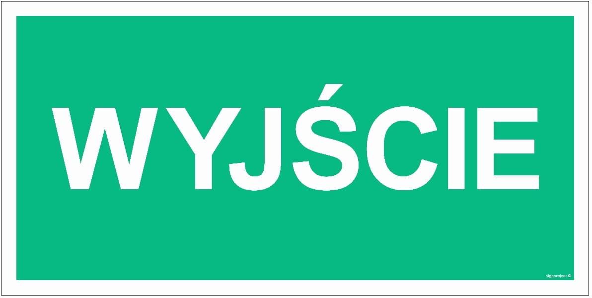 Libres Polska Sp Ac087 Wyjście (40x20 Cm, Fs Folia Samoprzylepna Foto ...