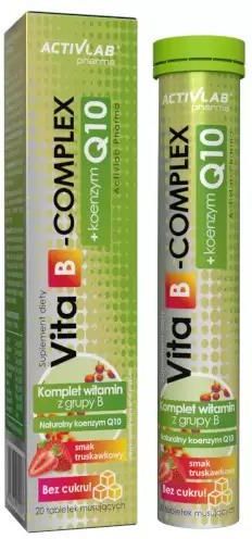 Unipro Activlab Vita B-Complex Koenzym Q10 Smak Truskawkowy 20tabl. Musujących - Opinie i ceny ...