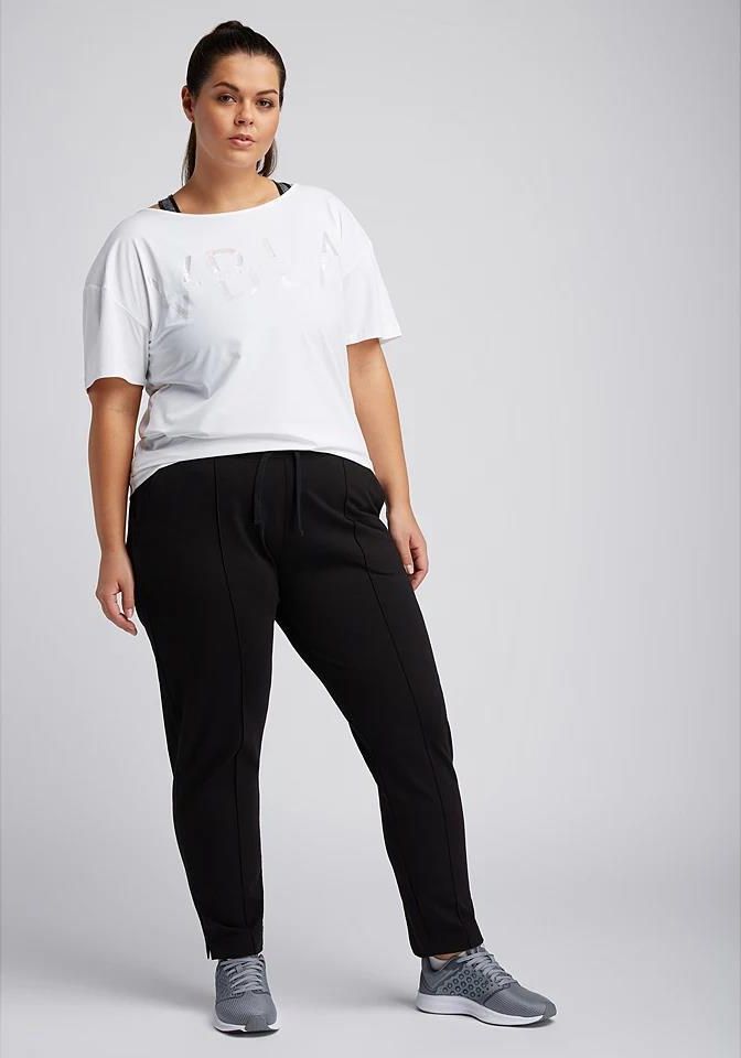 CURVY FIT BY VENICE BEACH Spodnie dresowe Manon w kolorze czarnym ...