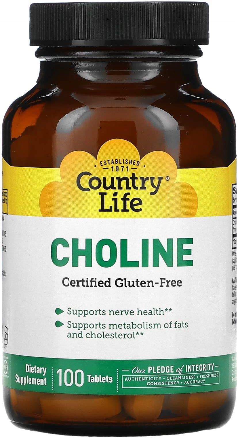 Country Life Cholina 100 Tabl - Opinie i ceny na Ceneo.pl