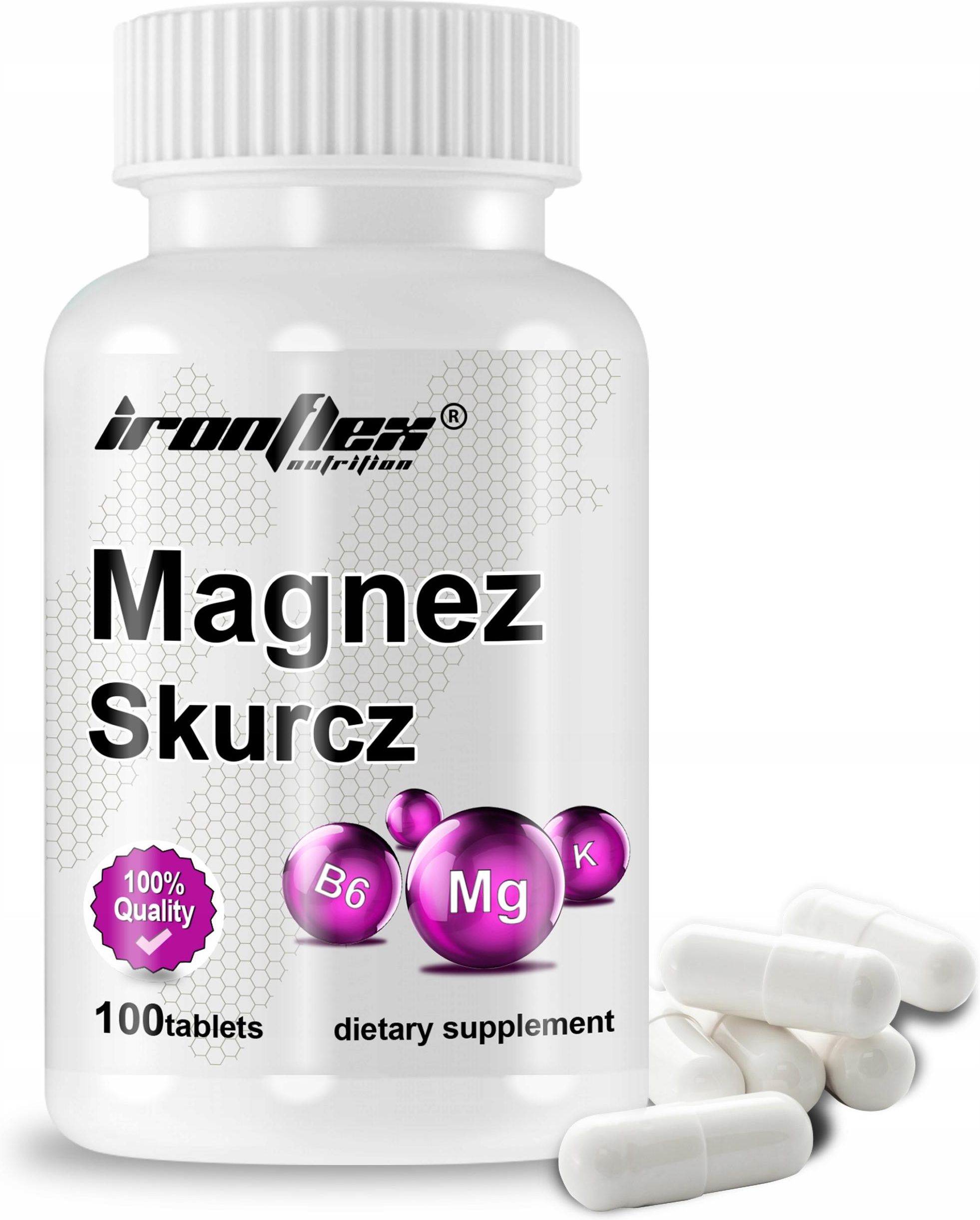 Ironflex Magnez Max Skurcz 100 Tabl - Opinie i ceny na Ceneo.pl