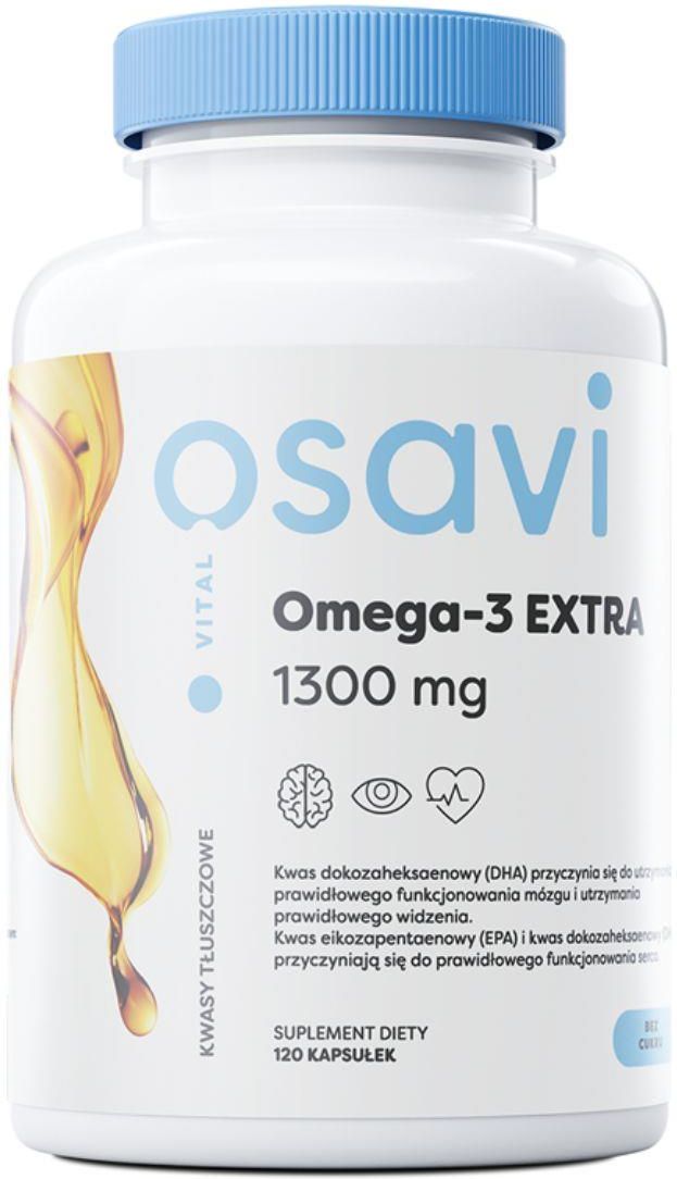 Osavi Omega-3 Extra - Cytryna 1300Mg 120kaps. - Opinie i ceny na Ceneo.pl