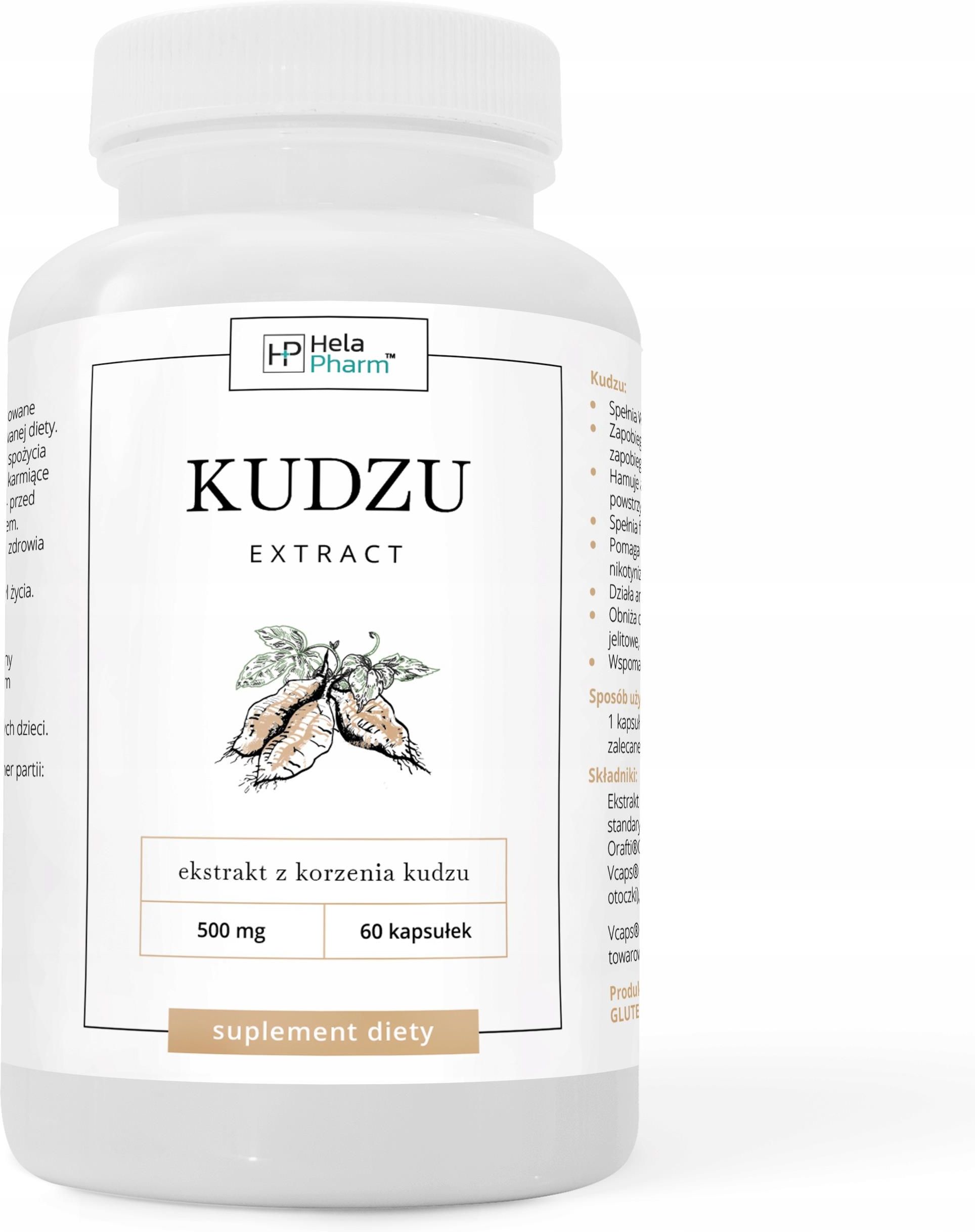 Hela Pharm Kudzu Root Extract 40% Isoflavones 60 kaps - Opinie i ceny na Ceneo.pl