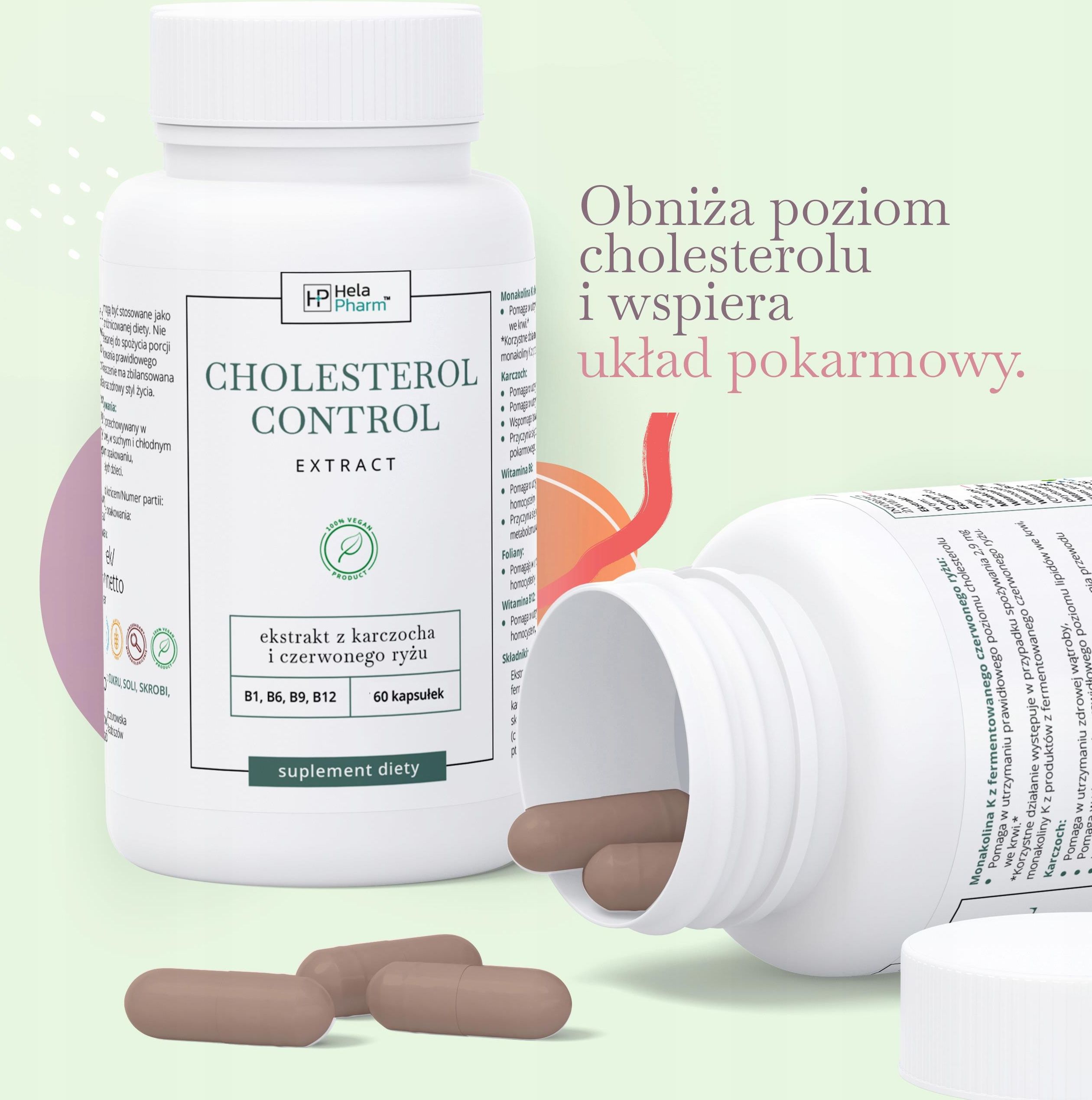 Hela Pharm Cholesterol Monakolina K karczoch 3x60 kaps - Opinie i ceny ...