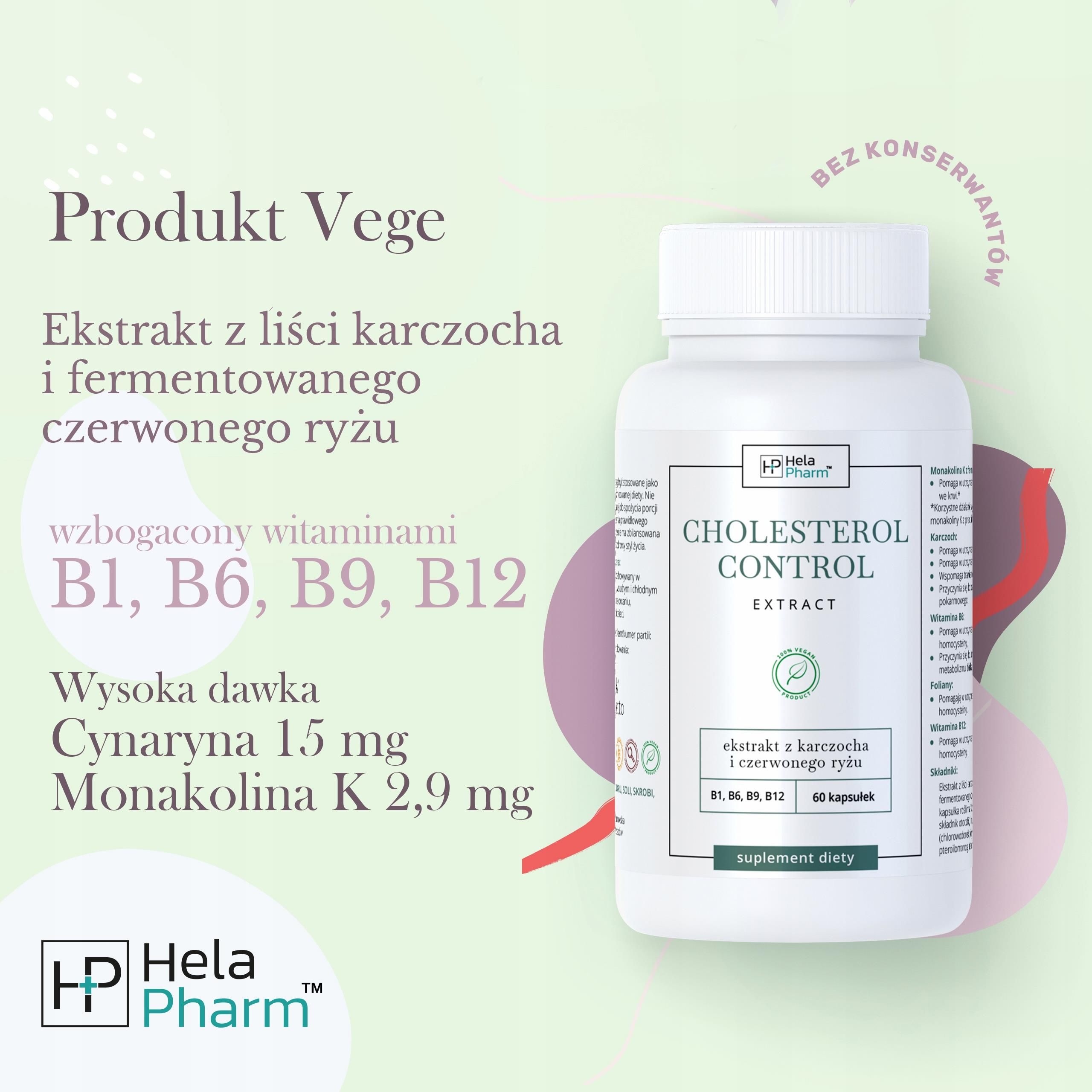 Hela Pharm Cholesterol Monakolina K karczoch 3x60 kaps - Opinie i ceny ...