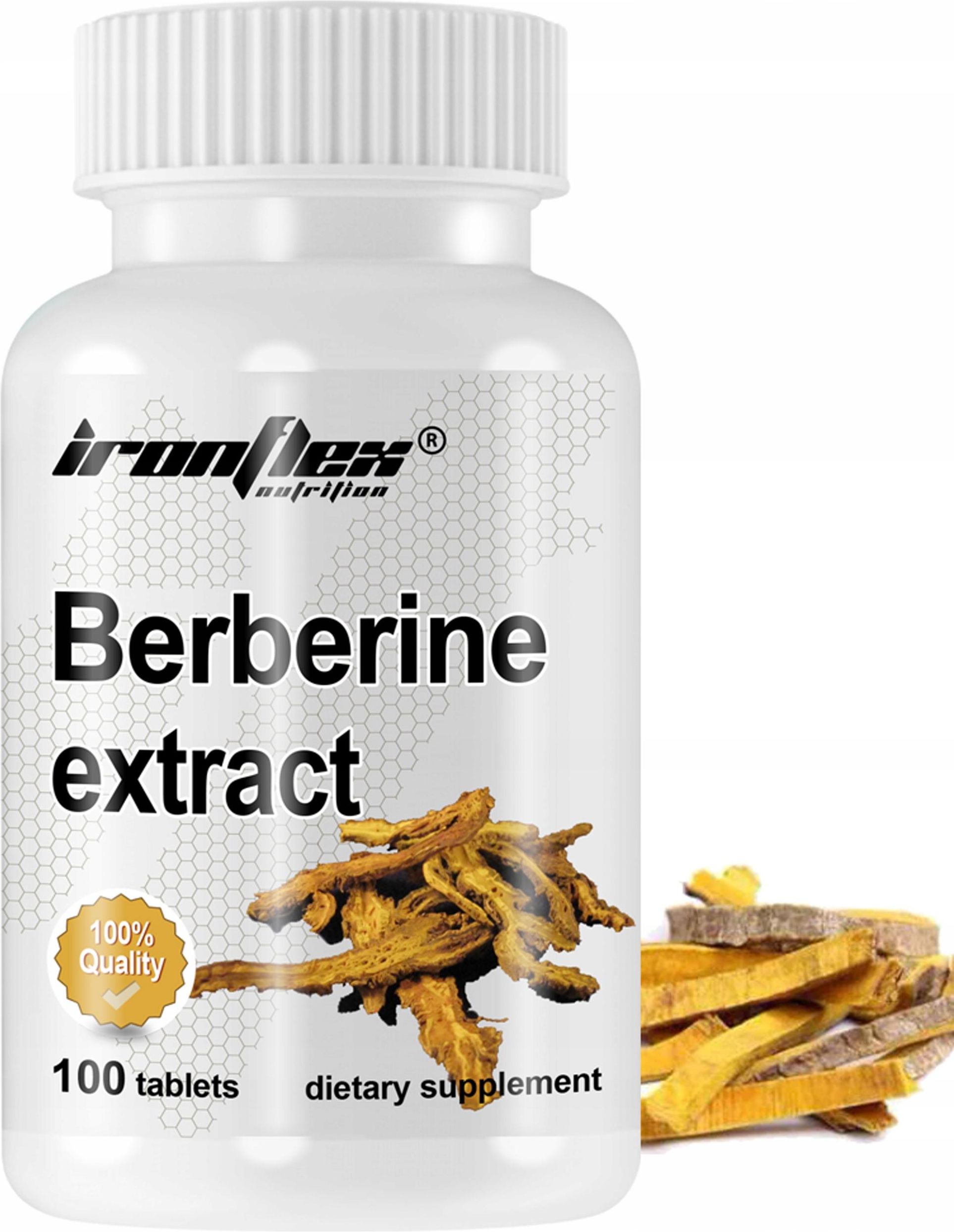 Ironflex Berberine Extract 500mg Odchudzanie 100tabl - Opinie i ceny na Ceneo.pl
