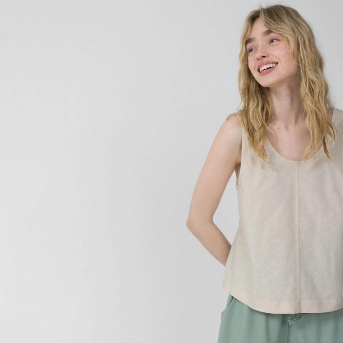 Damski top OUTHORN OTHSS23TSLEF010 - kremowy - Ceny i opinie - Ceneo.pl