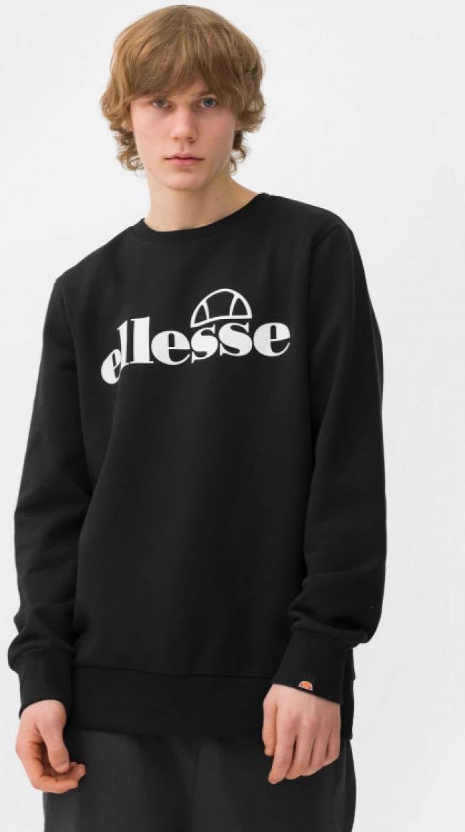 Męska bluza dresowa nierozpinana bez kaptura Ellesse Bootia - czarna ...