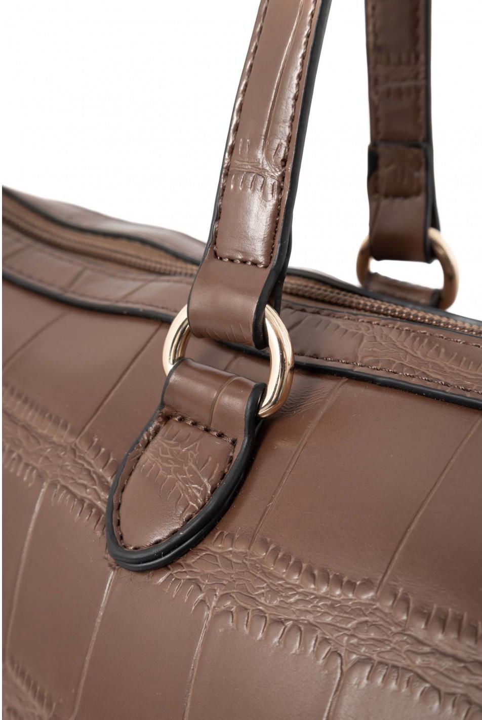 Brązowa shopperka Nobo z motywem skóry krokodyla - Ceny i opinie - Ceneo.pl
