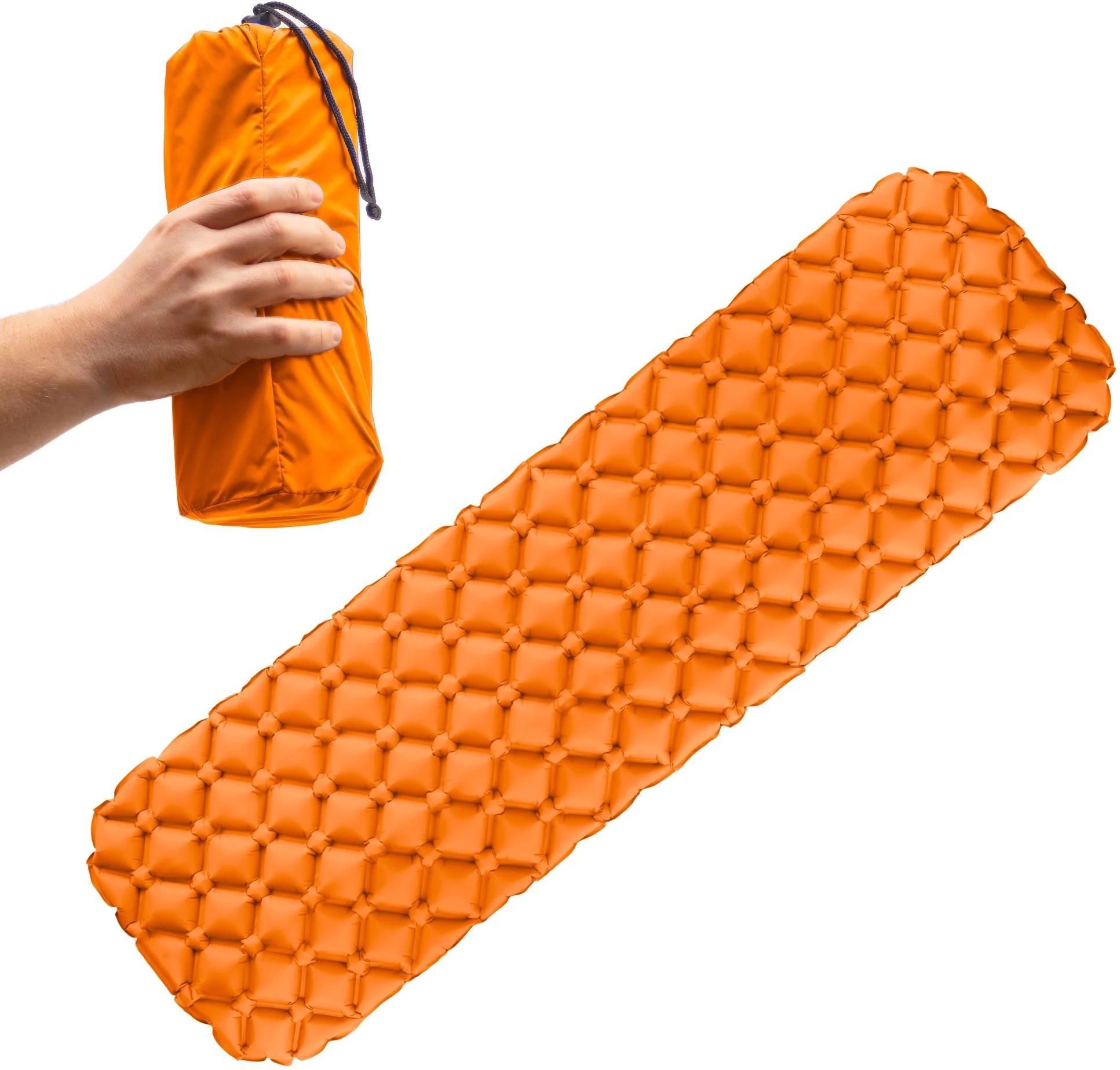Nadmuchiwany Materac Trekkingowy - 187x56 cm, Pomarańczowy - Ceny i ...