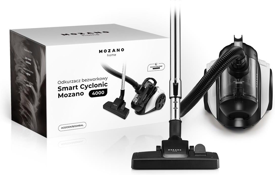 Odkurzacz bezworkowy Mozano Smart Cyclonic 4000 White + Akcesoria ...