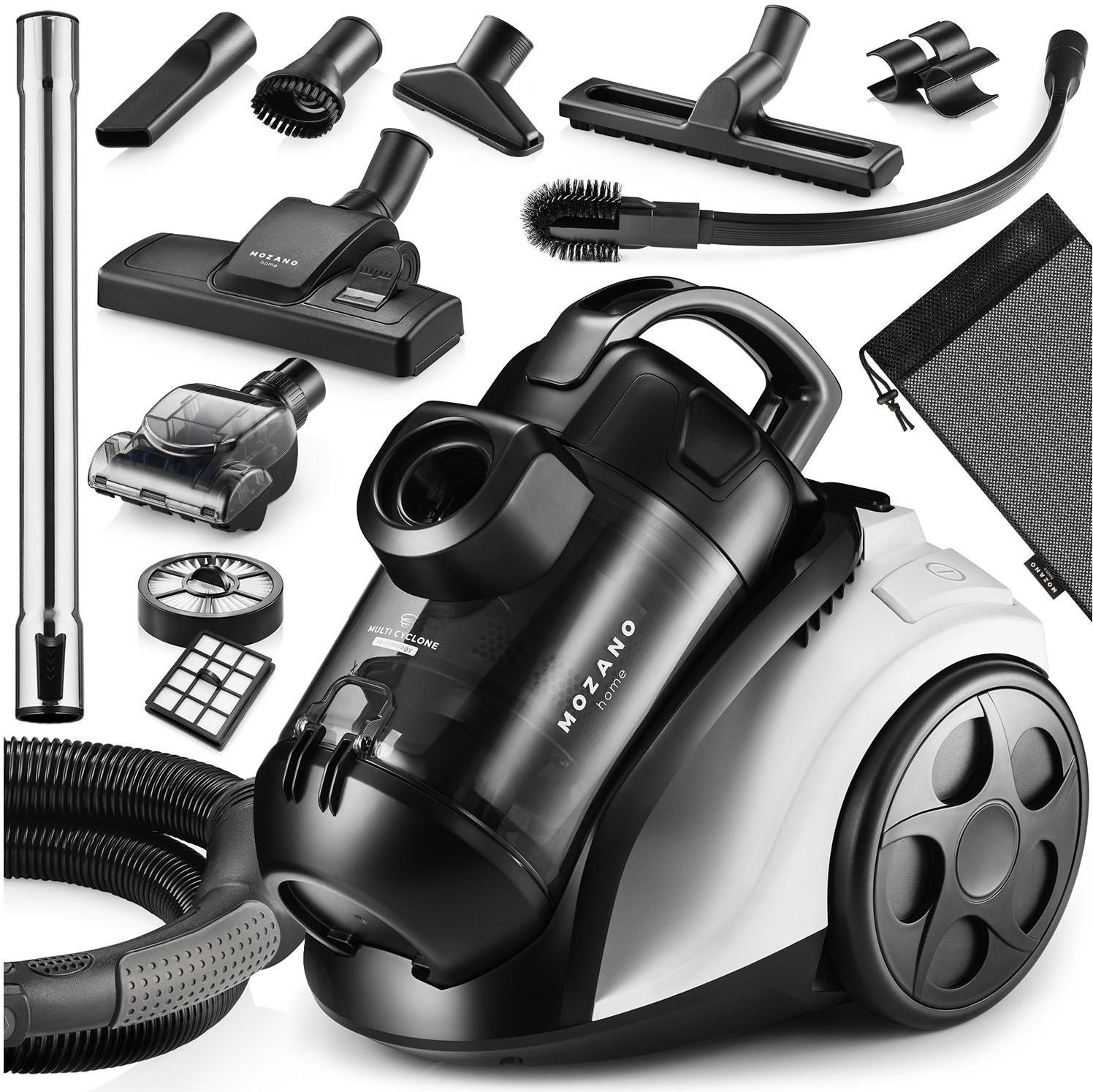 Odkurzacz bezworkowy Mozano Smart Cyclonic 4000 White + Akcesoria ...