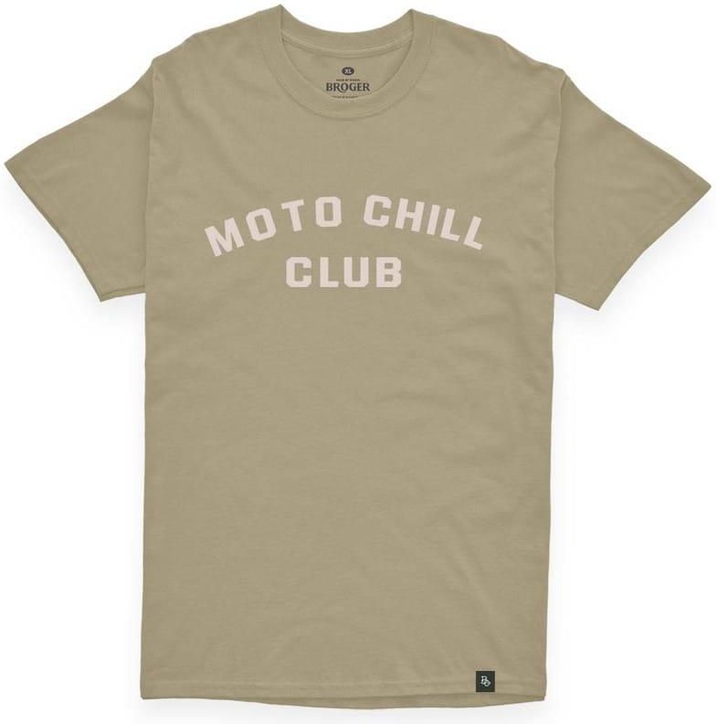 Odzież motocyklowa Broger T-Shirt Moto Chill Club Olive Zielone ...