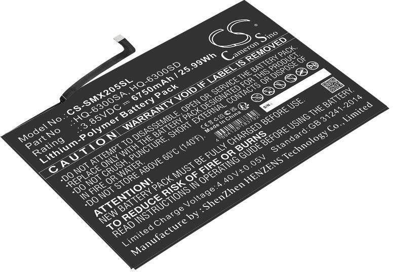 Cameron Sino Samsung Tab A8 10.5 / Hq-6300Sa 6750Mah 25.99Wh Li-Polymer ...