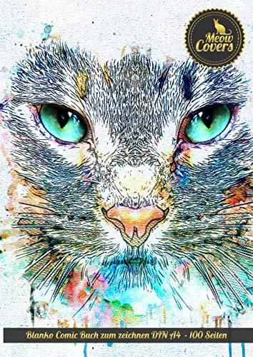 Meow Covers Blanko Comic Buch zum zeichnen DIN A4 - 100 Seiten: Leeres ...