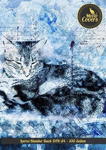 Meow Covers Leeres Blanko Buck DIN A4 - 100 Seiten: Leeres Heft fr ...