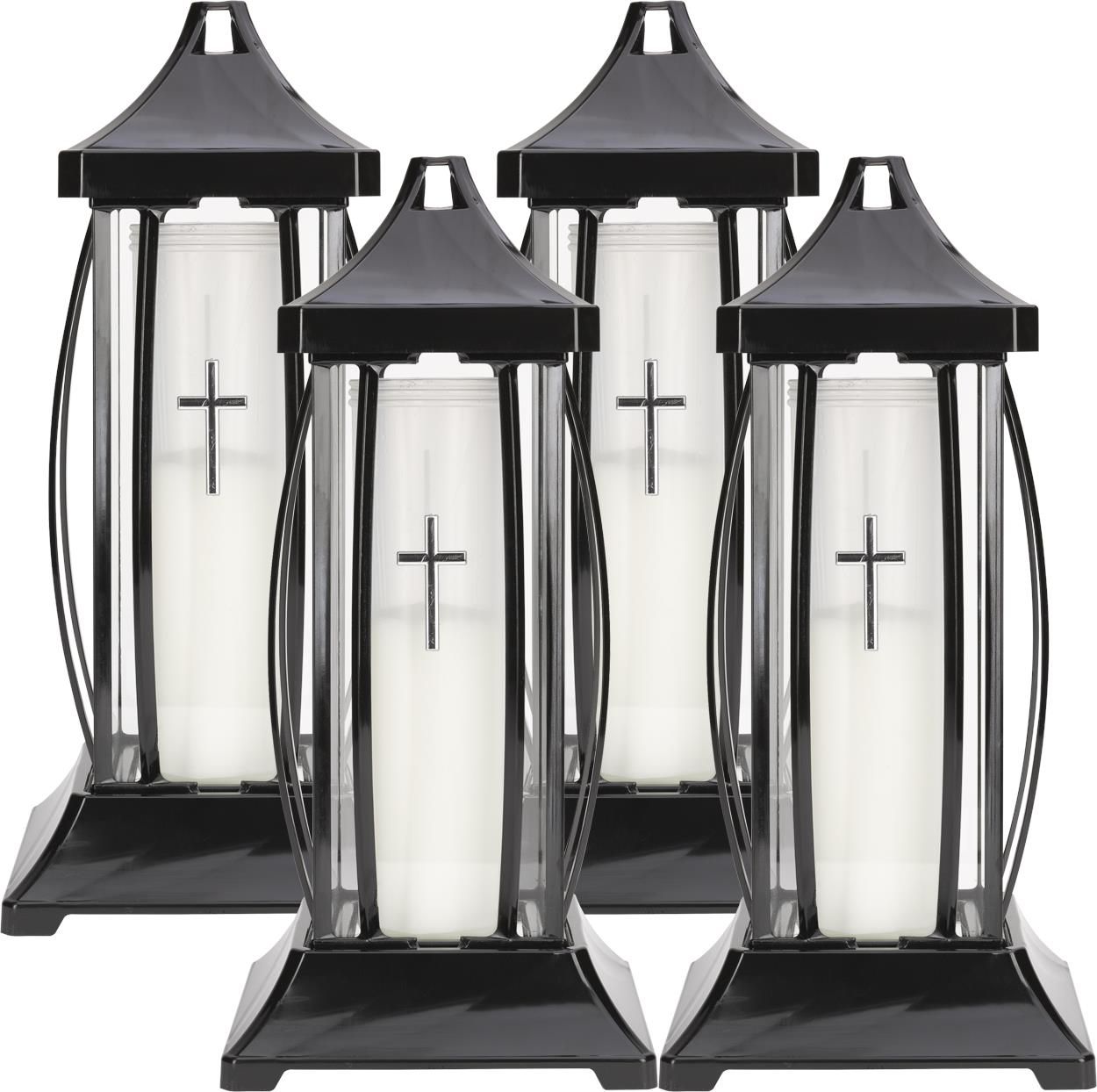 Znicz szklany BISPOL 5031 - 72H 4szt. CZARNY - Ceny i opinie - Ceneo.pl