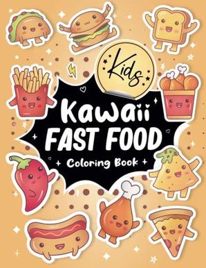 kawaii fast food coloring pages
