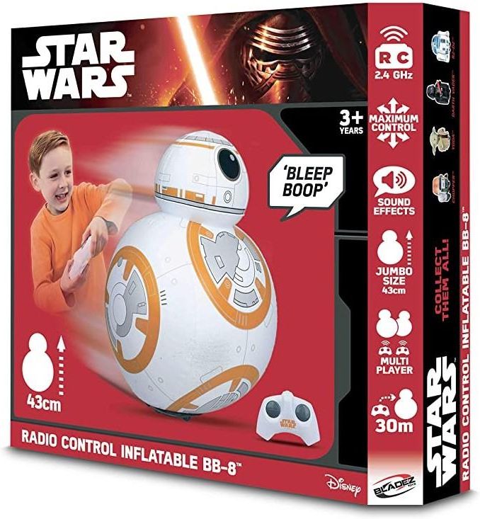 Star Wars - Nadmuchiwany Droid BB-8 RC z dźwiękiem Rozmiar (43 cm ...