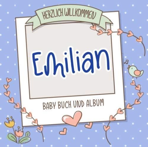 Herzlich Willkommen Emilian - Baby Buch und Album: Personalisiertes ...