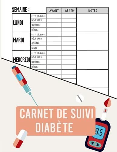 Carnet de suivi Diabète: Journal de bord pratique pour suivi de ...