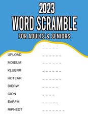 2023 Large Print Word Scramble Puzzles Book For Adults And Seniors ...