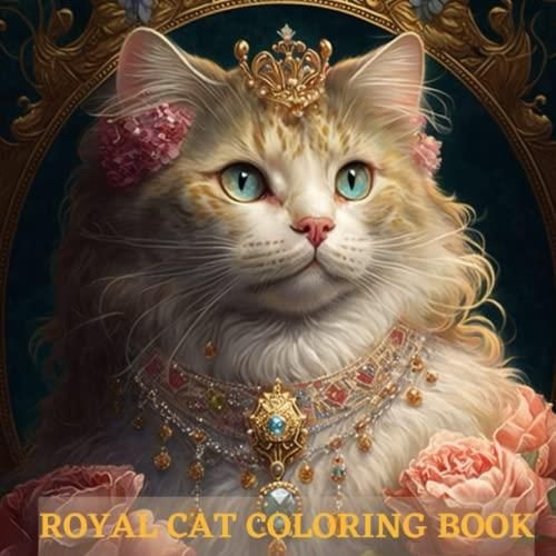 Royal Cat Coloring Book: Cat Coloring Book for Adults Relaxation and ...