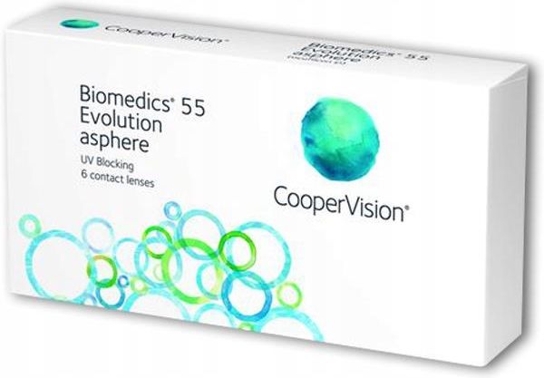 Soczewki Cooper Vision Biomedics 55 Evolution Bc 8.9 Moc -2,75 6szt ...