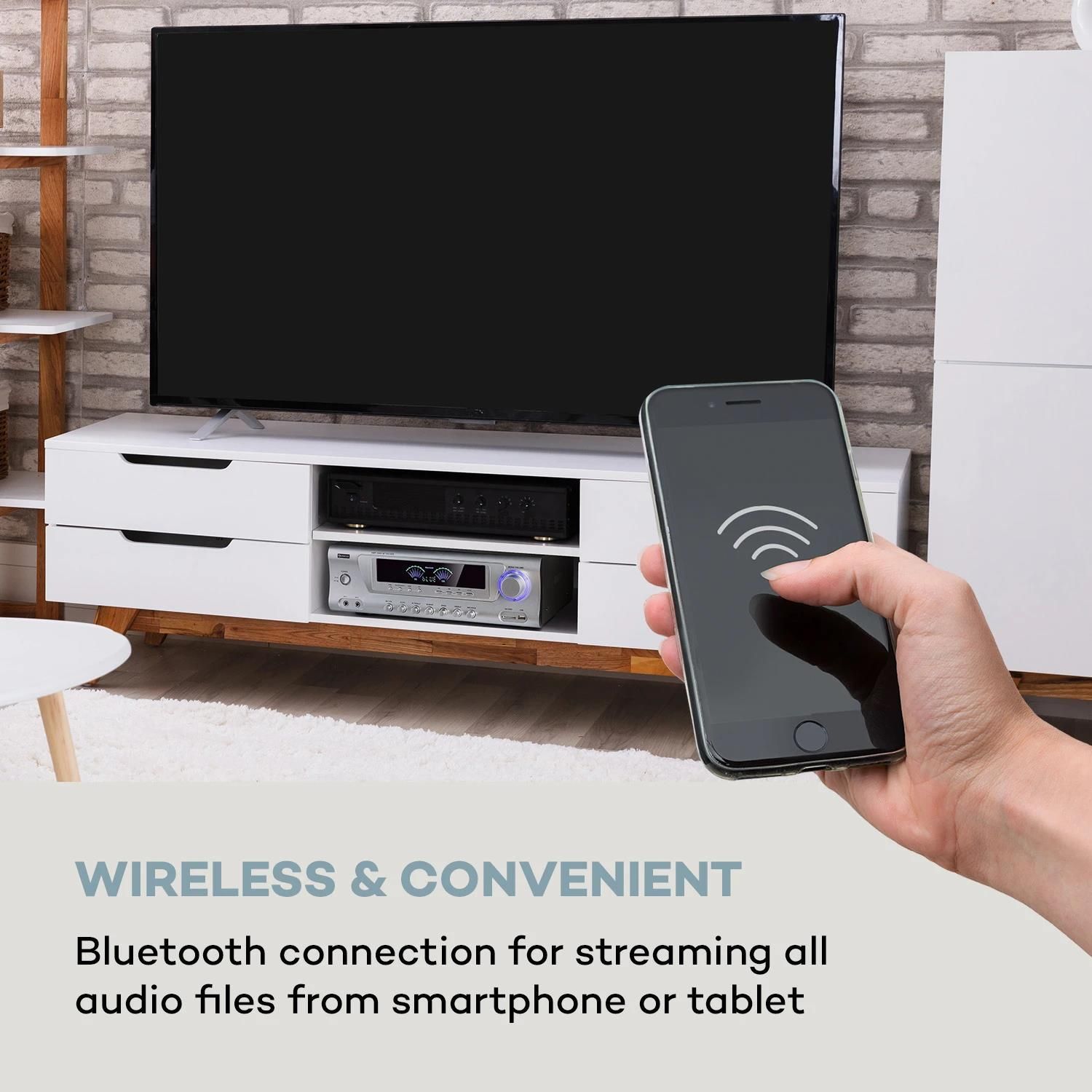 Wzmacmiacz audio Auna Amp 3800 Bt, Wzmacniacz Hi-Fi 5.0, 2 X 120 W + 3 ...