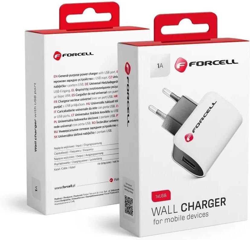 Ładowarka do telefonu Forcell Ładowarka Sieciowa Uniwersalna 1A Z ...