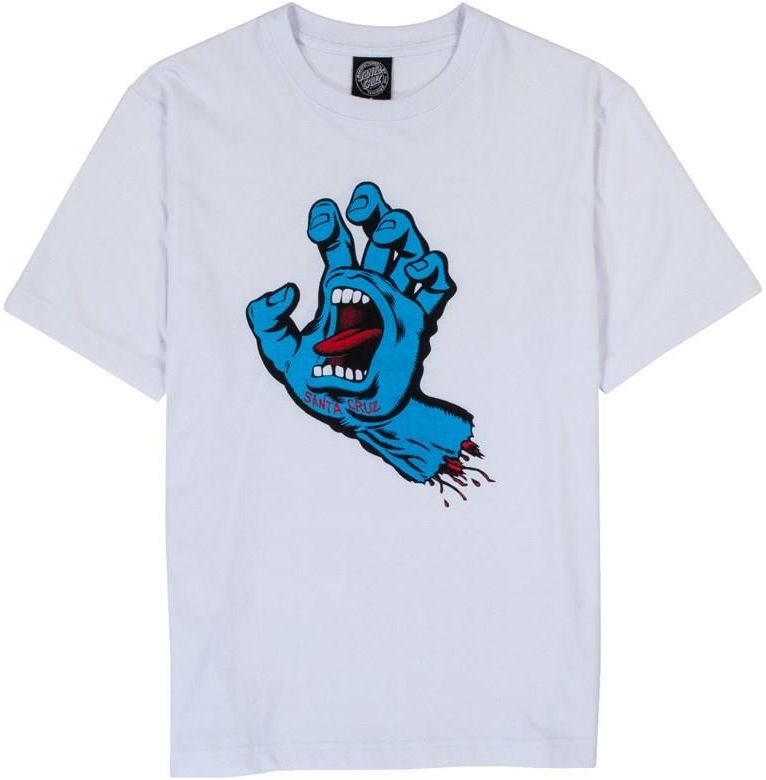 Koszulka SANTA CRUZ - Screaming Hand Tee White (WHITE2589) rozmiar: 10 ...