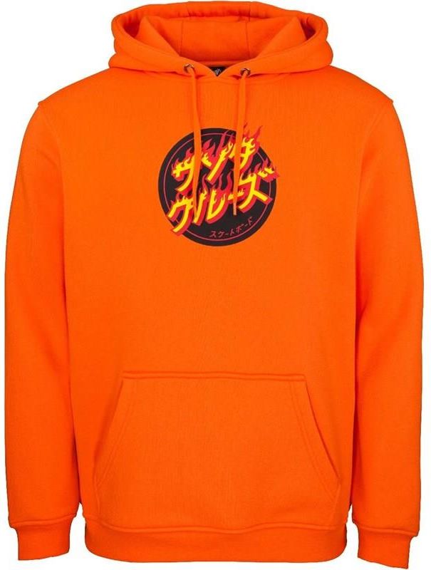 Bluza SANTA CRUZ - Flaming Japanese Dot Hood Fluro Orange (FLURO ORANGE ...