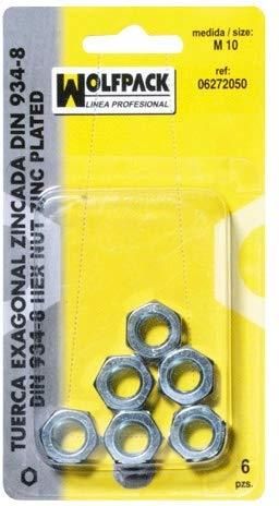 Wolfpack Din934 M06 Blister Śruby Sześciokątne Powlekane Cynkiem ...