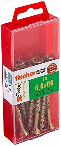 Fischer Power-Fast Fpf-Sz 6,0x80 Yzp 10 B Śruby Do Płyt Wiórowych Z ...