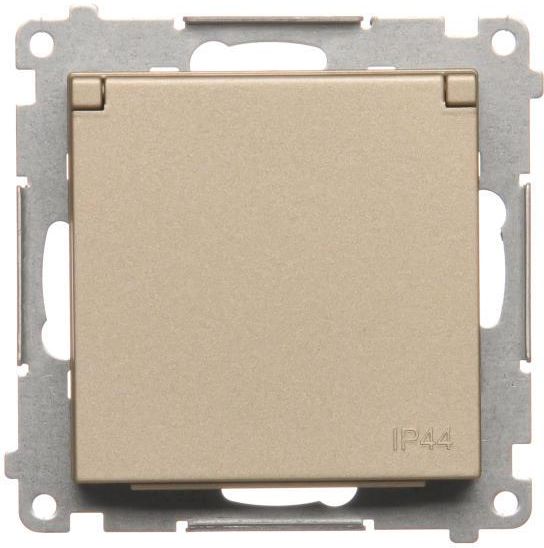 Gniazdo elektryczne Kontakt Simon Gniazdo Bryzgoszczelne Ip 44 Bez Uszczelki Szampański Mat ...