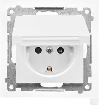 Gniazdo elektryczne Kontakt Simon Gniazdo Bryzgoszczelne Ip 44 Z Uziemieniem Schuko Biały Mat ...