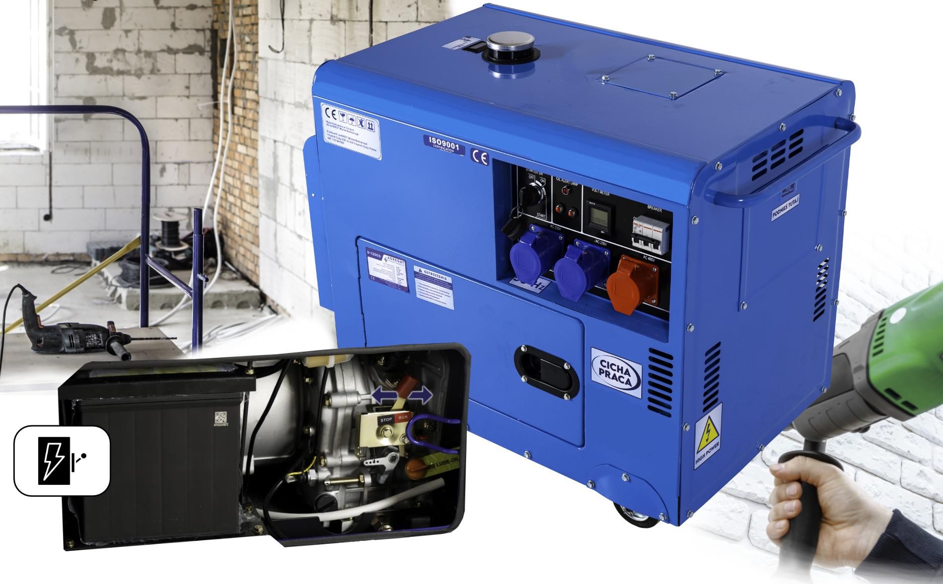Generator prądu AGREGAT PRĄDOTWÓRCZY THUNDER DIESEL 5,5KW - Opinie i ...