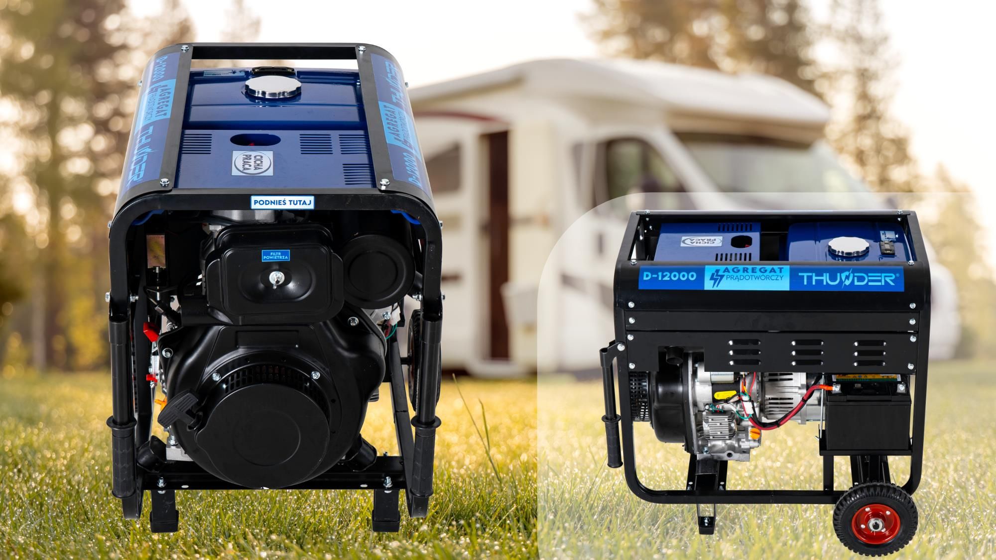 Generator prądu Agregat prądotwórczy THUNDER DIESEL 6,5KW - V2 - Opinie ...
