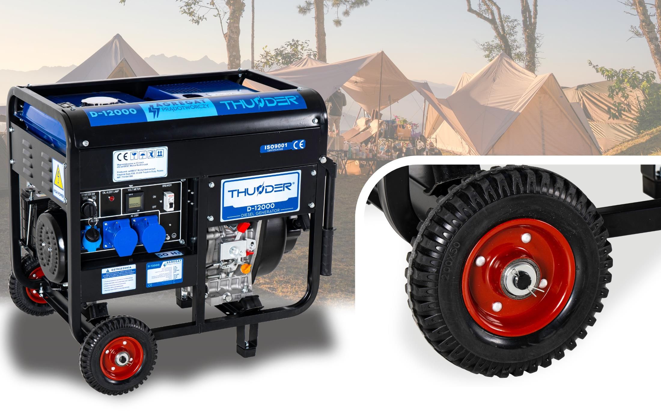 Generator prądu Agregat prądotwórczy THUNDER DIESEL 6,5KW - V2 - Opinie ...