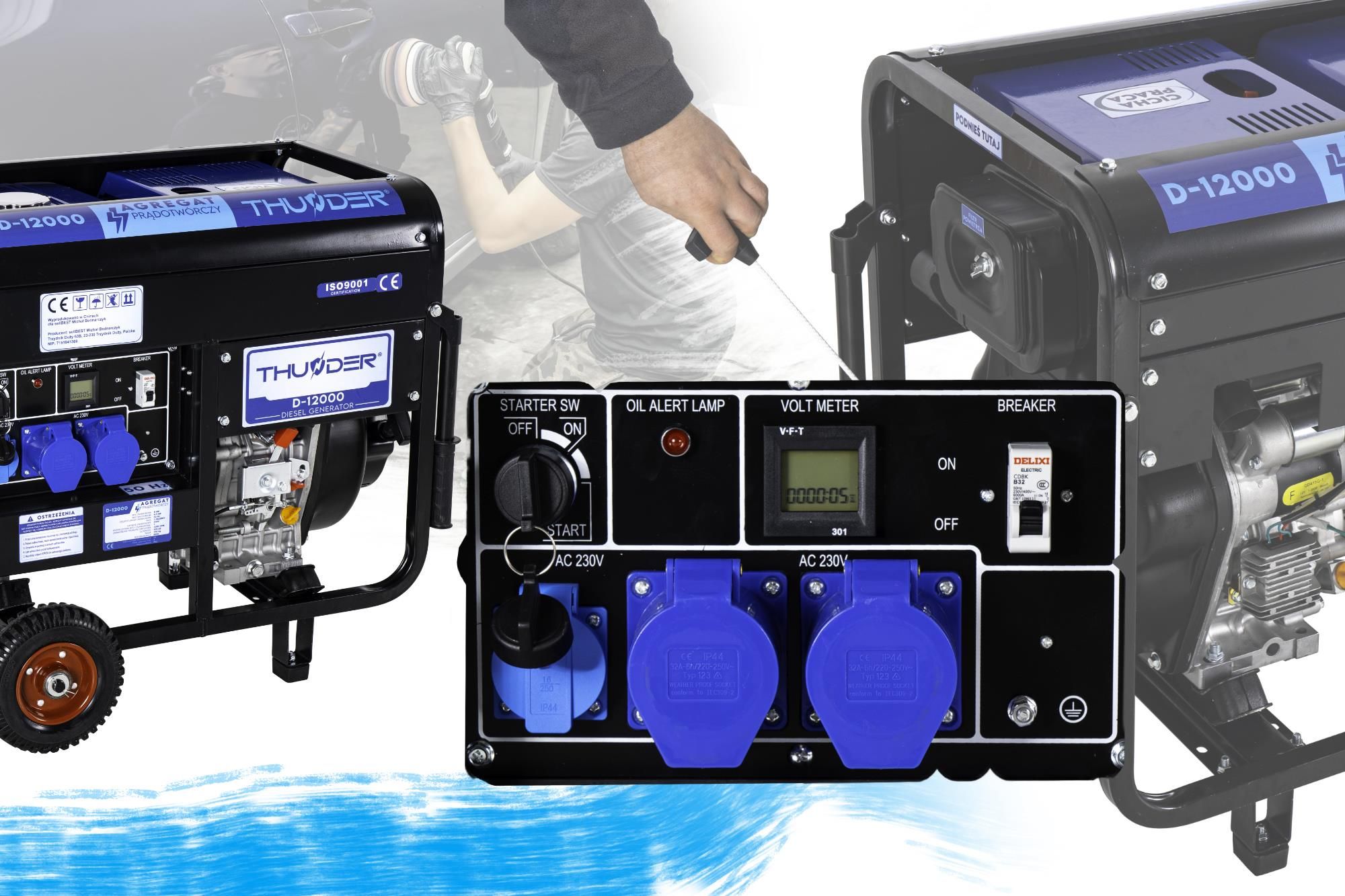 Generator prądu Agregat prądotwórczy THUNDER DIESEL 6,5KW - V2 - Opinie ...