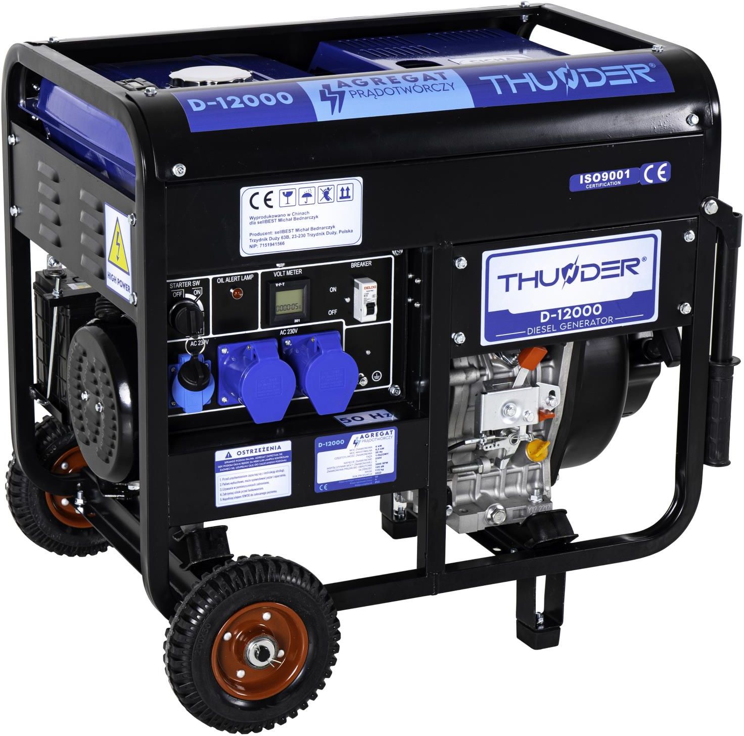 Generator prądu Agregat prądotwórczy THUNDER DIESEL 6,5KW - V2 - Opinie ...