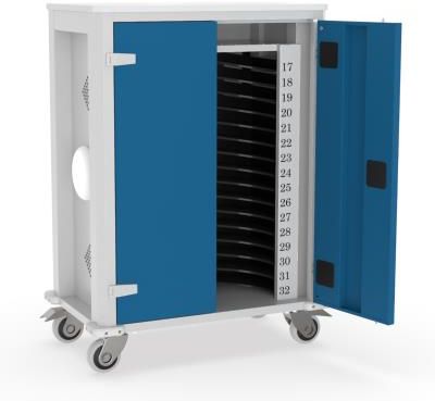 Malow Wózek Do Ładowania Urządzeń Na Kółkach - 32 Tablety + 1 Laptop ...