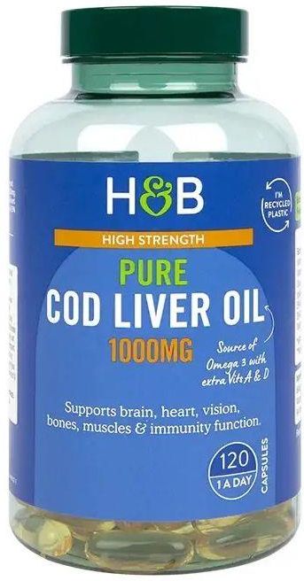 Preparat medycyny naturalnej Holland & Barrett Pure Cod Liver Oil Tran ...